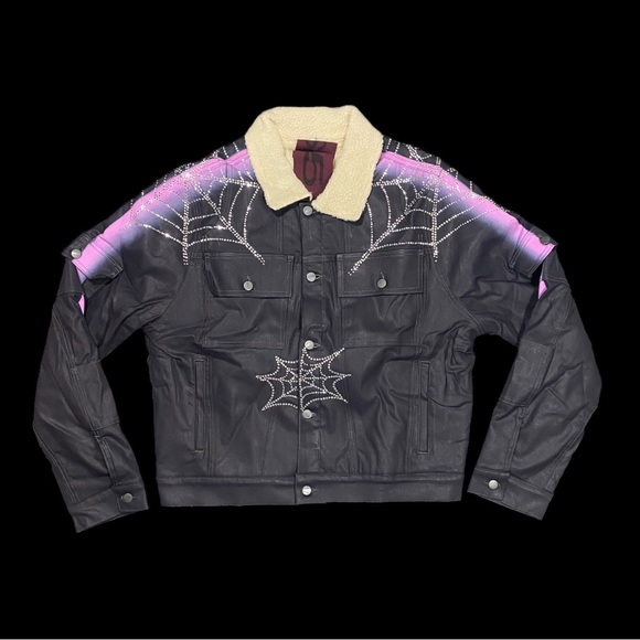 Sp5der Worldwide | Jackets & Coats | Spider Sp5der Worldwide Rhinestone ...